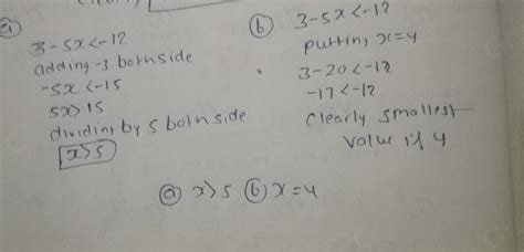 Solved 3 A Solve The Inequality 3 5x Hub B If X Is An Integer