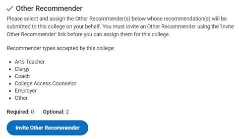 Why Am I Unable To Assign An Other Recommender To A School