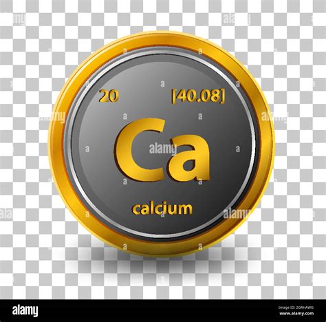 Calcium Chemical Element Chemical Symbol With Atomic Number And Atomic Mass Stock Vector Image