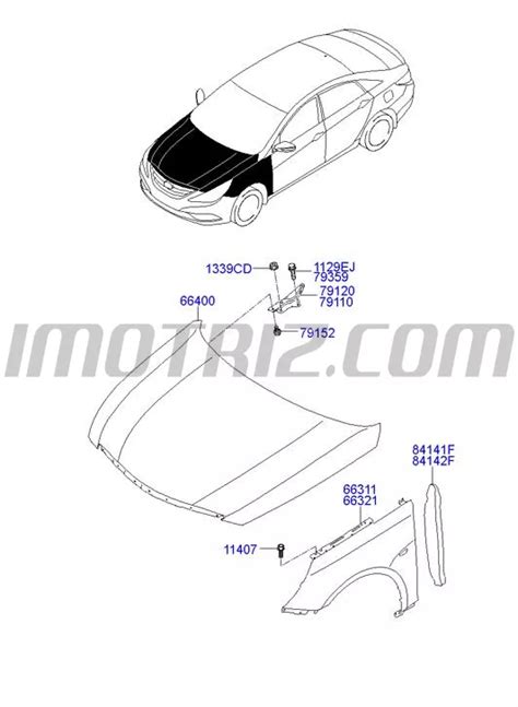Bisagra De Tapa Motor Lh Hyundai Sonata