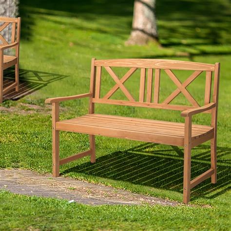 Winado 46 In W X 355 In H Wooden Garden Bench Lo1g56000491 At