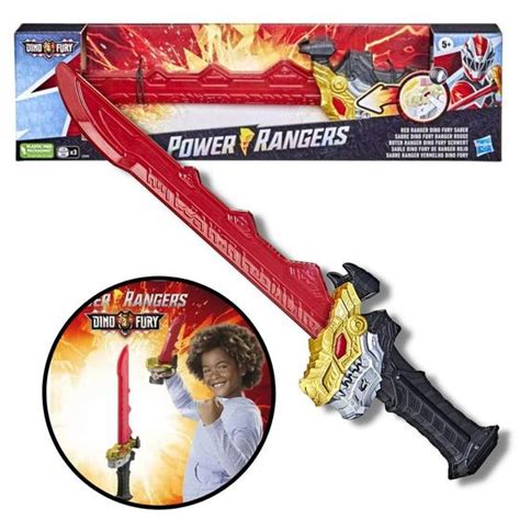 Power Rangers Sabre Vermelho Com Som Espada Dino Fury Hasbro Espada