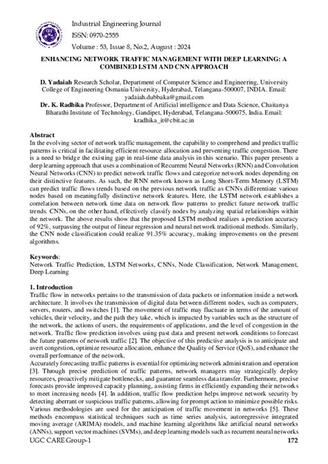 Pdf Enhancing Network Traffic Management With Deep Learning A Combined Lstm And Cnn Approach