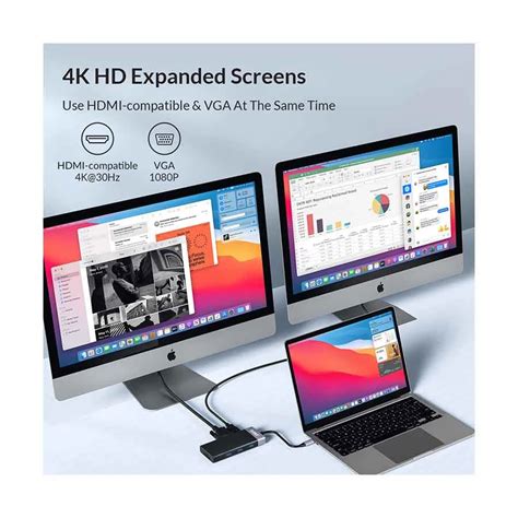 Orico Type C Male To Hdmi Vga Tri Usb Sd Tf Lan Mm Type C Female Price In Bd Ryans