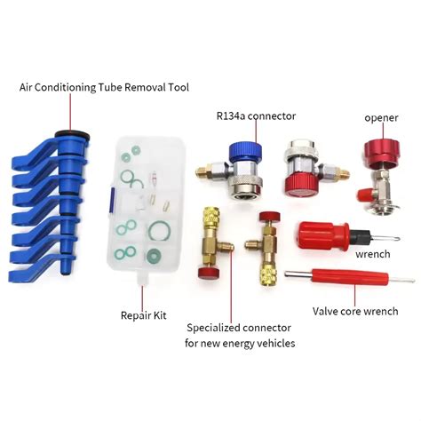 매니폴드 R134a 에어컨 게이지 세트 Hvac 냉매 충전 누출 감지 듀얼 밸브 티몬