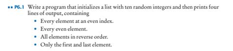 Solved P61 Write A Program That Initializes A List With Ten
