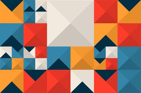 Premium Vector Abstract Coloful Flat Triangle Mosaic Seamless Pattern