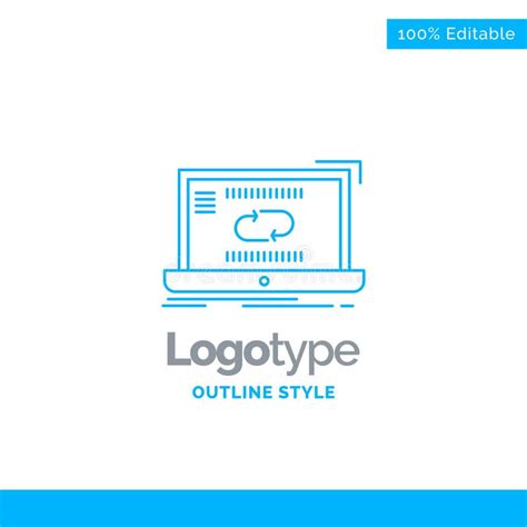 Blue Logo Design For Communication Connection Link Sync Sync Stock Vector Illustration Of