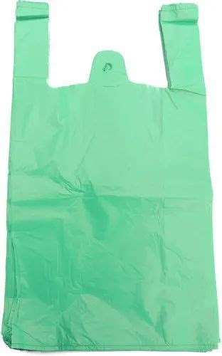 Plain Ldpe W Cut Green Polythene Bag For Grocery Capacity 5 Kg At