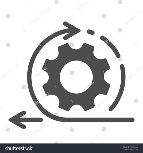 Agile Process Line Icon Gear Arrow Stock Vector Royalty Free 1906896688 Shutterstock