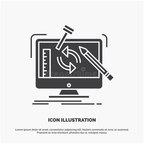 Engineering Project Tools Workshop Processing Icon Glyph Vector