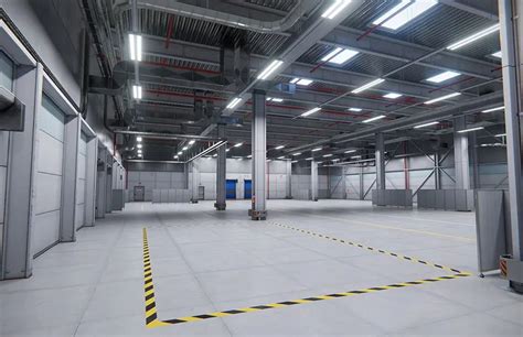 工厂仓库内部模块化组件包 Factory Warehouse Interior Modular Pack Cg3da
