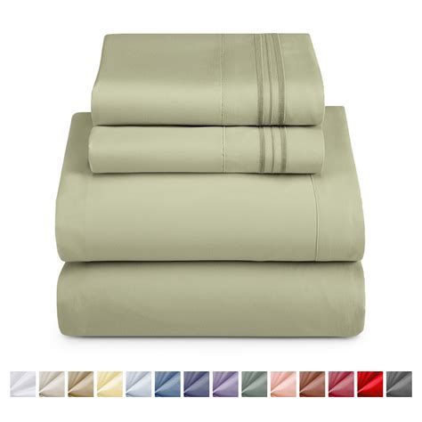 Nestl California King Sheet Sets 1800 Series Deep Pocket 4 Piece