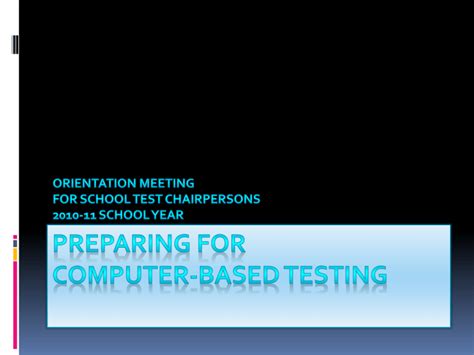 Computer Based Testing