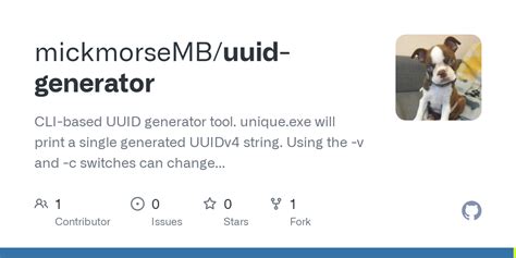 Github Mickmorsemb Uuid Generator Cli Based Uuid Generator Tool