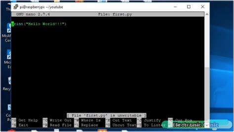 Raspberry Pi First Program And Basic Commands Python Programming