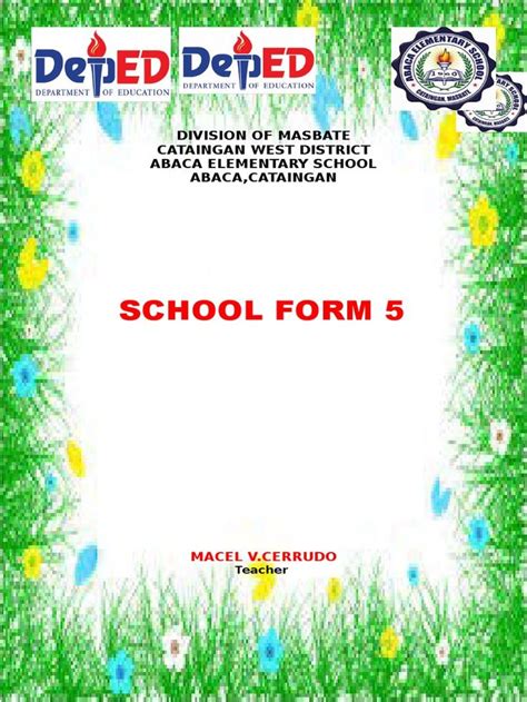 Babe Form Textbook Labels And Front Cover Pages Editable PDF