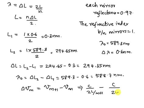 Solved Exercise101 2 Resonator Modes And Spectral Widthdetermine The