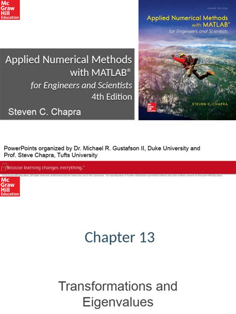 Lecture 13 Eigen Value Ch13 Pdf Eigenvalues And Eigenvectors Matrix Mathematics