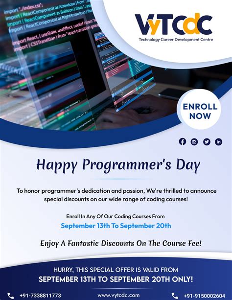 Vytcdc On Linkedin Happyprogrammersday Specialofferforyou