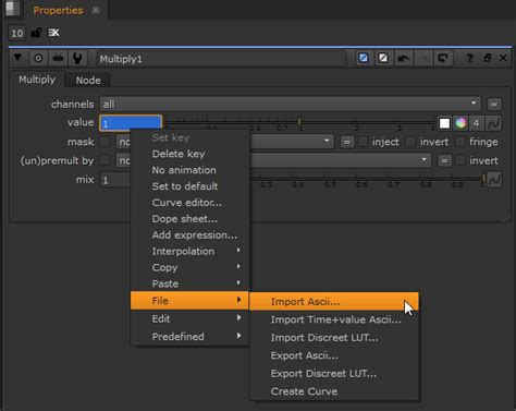 Cut And Houdini CHOP Chan Data File For Nuke