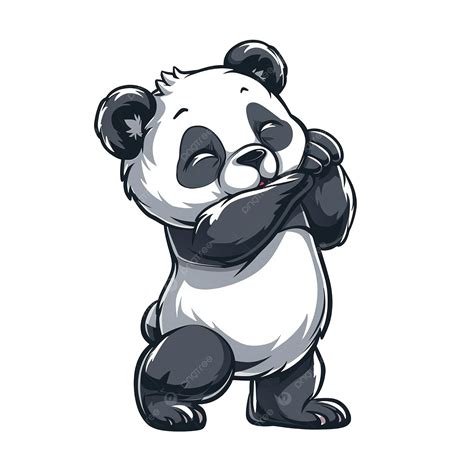 Cute Panda Dabbing Cartoon Illustration Cute Illustration Cartoon