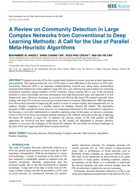Pdf A Review On Community Detection In Large Complex Networks From