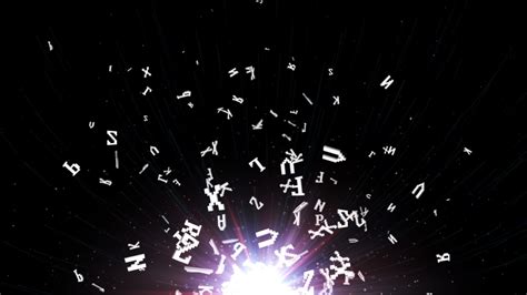 flying random alphabetic letters animation background stock footage