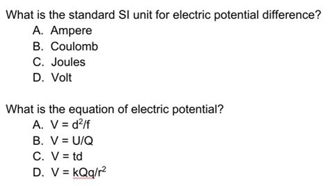 Potential Difference Equation