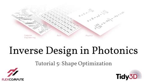 Inverse Design Lecture 5 Shape Optimization Youtube