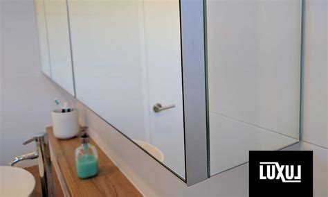 Aluminium Framed Mirror Doors Chip Resistant Custom Doors Luxul