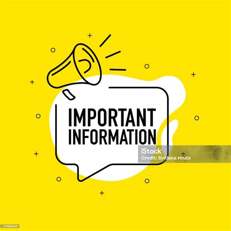 중요 공지 사항 말풍선 배너입니다 비즈니스 마케팅 판촉 및 광고를 위한 배너 벡터 일러스트 레이 션 알림 메시지에 대한 스톡 벡터 아트 및 기타 이미지 Istock