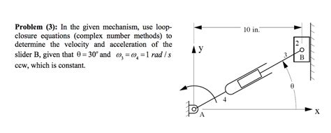 Solved Problem 3 In The Given Mechanism Use Loop Chegg Com