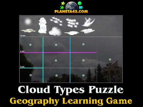 Облаци Пъзел Учебна Игра по География