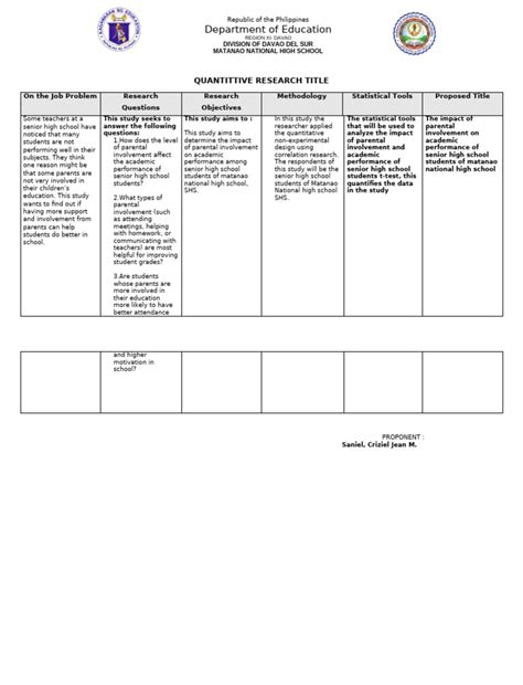 Quantitative Research Title Pdf Statistics Quantitative Research