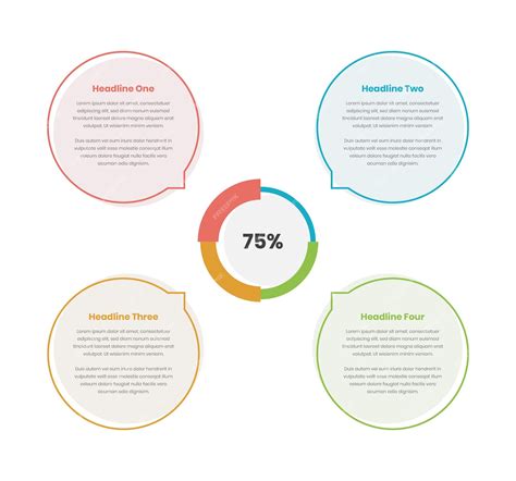 Premium Vector Minimal Infographic Pie Graph Overview With Text Premium Vector Minimal Infographic Pie Graph Overview With Text