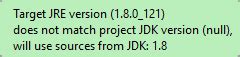 Target JRE Version Does Not Match Project JDK Version Null IDEs Support IntelliJ Platform