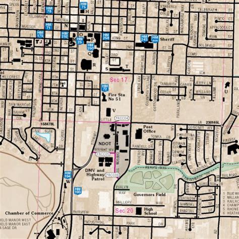 Carson City Area Map By Nevada Department Of Transportation Avenza Maps