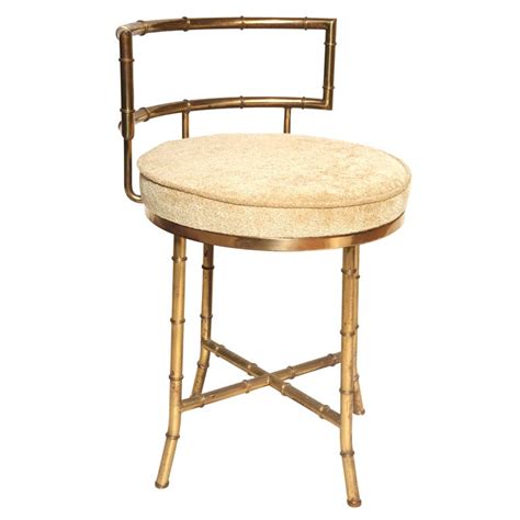 Brass Vanity Stool At 1stdibs Brass Vanity Stool