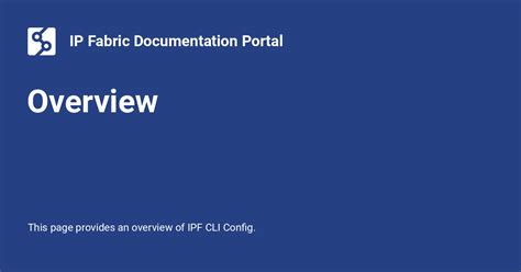 Overview Ip Fabric Documentation Portal