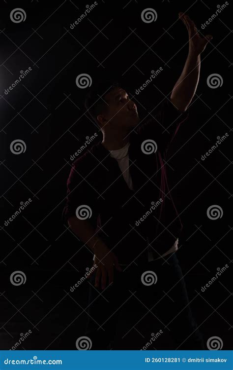 Asian Man Dancing Alone To Music Dance Stock Image Image Of Black Exercise 260128281