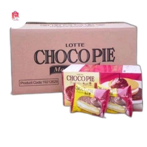 Jual Lotte Choco Pie Marshmallow Cokelat Vanila 1 Dus8 Box12 Pack