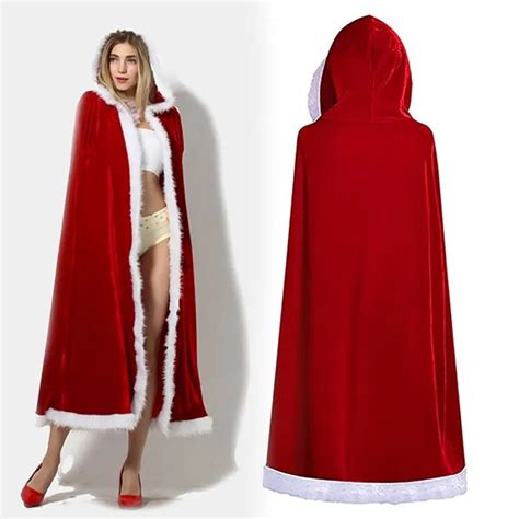Christmas Cloak Red Hooded Cloak Santa Claus Party Costume