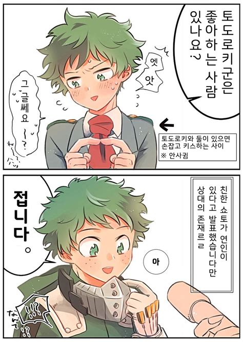 투디갤 토도이즈 번역 쇼토 애인 있습니까 미도리야 프로 데뷔 전후 반응