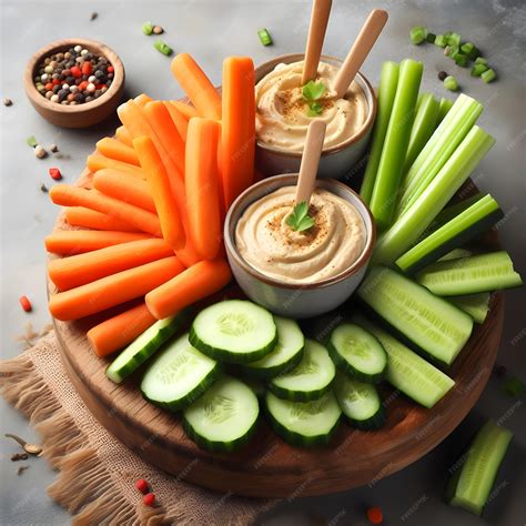 Premium Ai Image Healthy Vegetable Snack Platter
