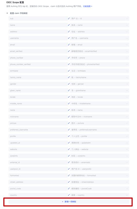自定义 Oidc Scope Authing 文档