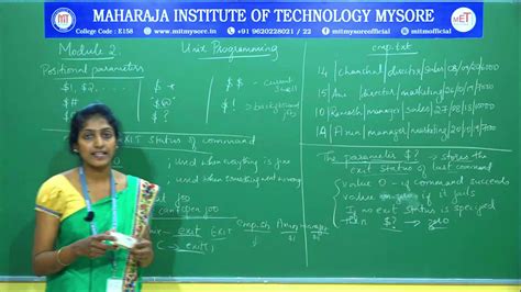 Unix Programming 18cs56 Module2 Session 8 Exit Statuspositional Parameterandand And If And Test