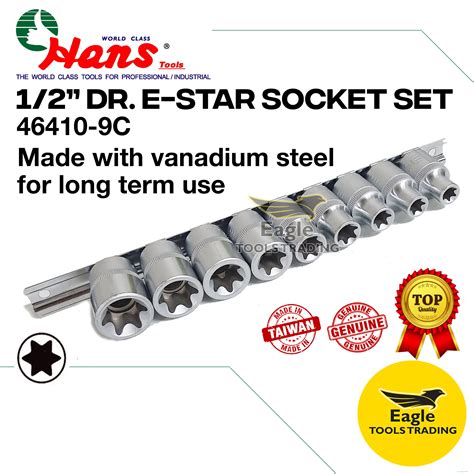 Hans 1 2 Drive E Star Socket 46410 9c 1 2 Inch Drive External Star Impact Socket Set Standard