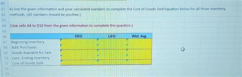 Solved 3 Using Periodic Weighted Average First Calculate