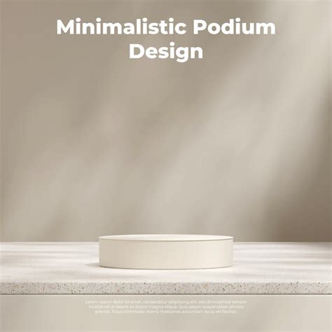 3d 렌더링 모형 장면 테라조 텍스처 테이블 및 고보가 있는 정사각형의 최소 회색 연단 프리미엄 Psd 파일